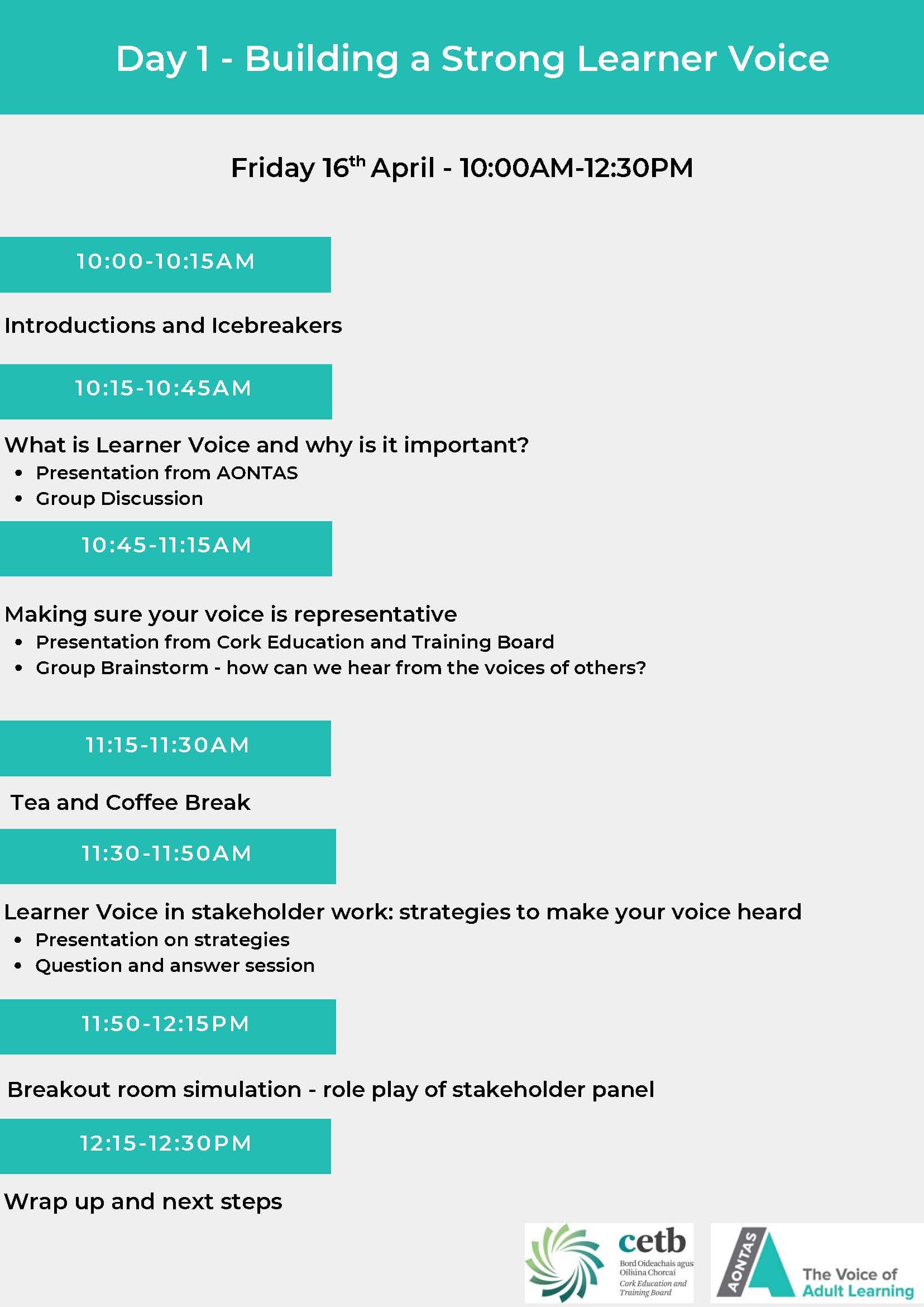 Cork Education and Training Board FET Learners As Leaders Day 1 | AONTAS